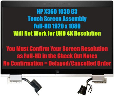 Hp Elitebook X360 1030 G3 Lcd Display Touch Screen Fhd Assembly L31870 ...