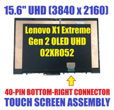 15.6" Lenovo Thinkpad X1 Extreme Gen 2 Oled Uhd Screen Touch Digitizer ...