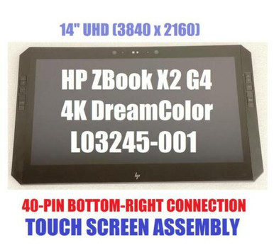 Hp Zbook X2 G4 14" 4K Dreamcolor Workstation Lcd Touch Screen Assembly ...
