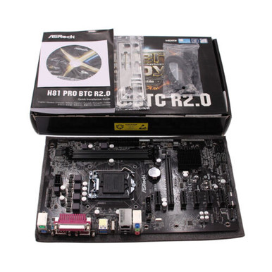 Brand New Asrock H81 Pro Btc R2.0 Lga 1150 6 Pcie Bitcoin Mining Rig ...