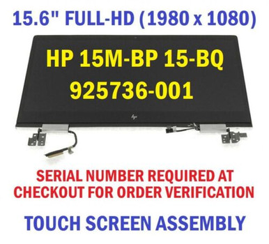 924321-001 Hp Envy X360 15M-Bp111Dx 15M-Bp11 Lcd Screen Touch Complete Assembly - SPW Industrial