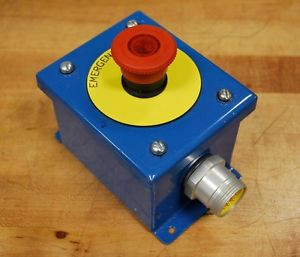 Omron A22Elm24A02B, Illuminated E-Stop With Enclosure, 2Nc Contacts ...