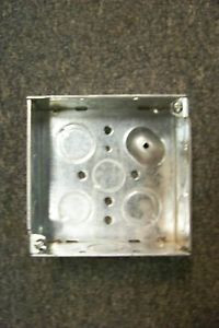 Box Of 50 Hubbell-Raco 189 4 Square Box, 1-1/2 Deep, 1/2 & 3/4 Tko ...