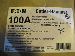 Cutler Hammer Chmmb100Bts 100 Amp, 1 Phase Combo Meter Socket & Breaker ...