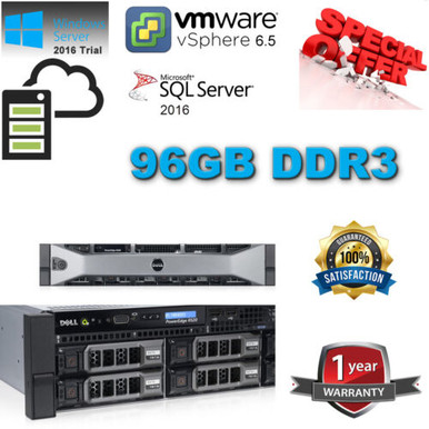 Dell Poweredge R520 2X 2.10Ghz E5-2450 16-Core 96Gb Ram 4Xcaddy 3.5 ...