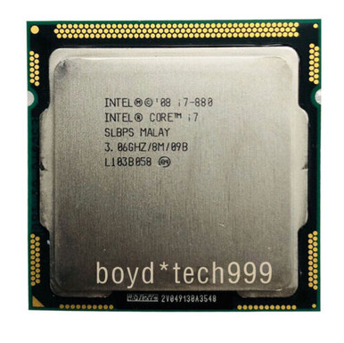 Intel Core I7 Quad Core I7-880 Cpu 3.06Ghz 8 Threads Lga1156 3067 Mhz ...