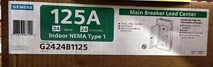 Siemens Main Breaker Load Center G2424B1125 125A Single Phase 3 Wire ...