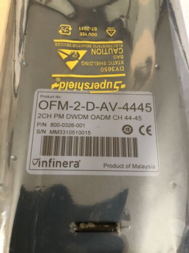 New Infinera Ofm-2-D-Av-4445 2-Ch Pm Dwdm Oadm Optical Fiber Module Ch ...