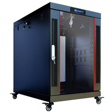 18U Portable Server Rack Cabinet 24 Inch Deep Data Rack Enclosure ...