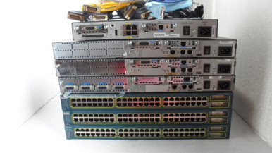 Cisco Ccna Ccnp Ccsp Ccie Home Lab Kit 2821,1841, 2600Xm,Ws-2960, 3750 ...