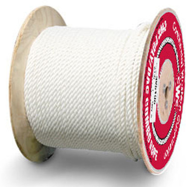 CWC 3-Strand Poly Dacron Rope - 1/2" x 600 ft., White