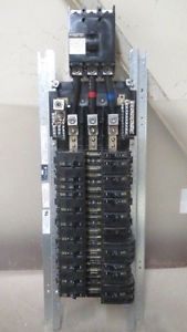 Square D 42 Circuit Interior Panel W/ 225 Amp Main + Breakers Model ...