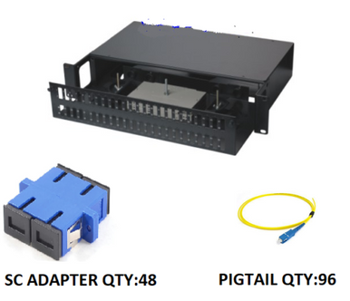 48 Core Sc Dx Patch Panel 2U Full Loaded With 96Pcs Of 1.5M Sm Sc/Upc ...