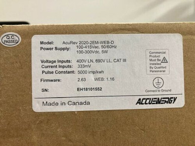 Shop Accuenergy Acurev 2020-2Em-Web-D Multi-Circuit Power/Energy Meter ...