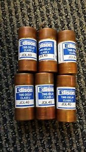 New Pack of 6 Edison Time Delay Class J Fuse JDL 40 AMP - SPW Industrial