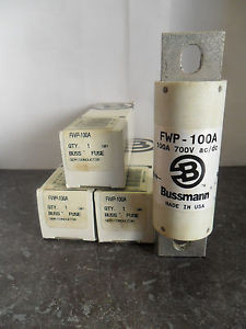 New Bussmann FWP-100A 100 Amp Semiconductor Fuses 700V New - SPW Industrial