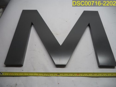 Shop Grey Letter "M" Solid Aluminum 23 3/4" Tall X 18" Wide X 15/16 ...