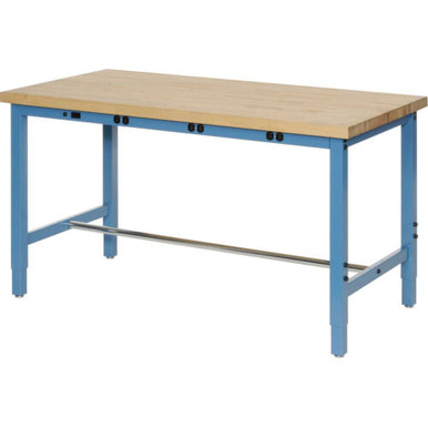 Shop 60"W X 24"D Adjustable Height Workbench Power Apron 1-3/4" Thick ...