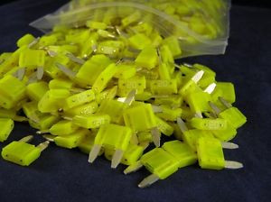 Littelfuse 297020 Autofuse Mini 20 Amp Yellow 500 Fuses - SPW Industrial