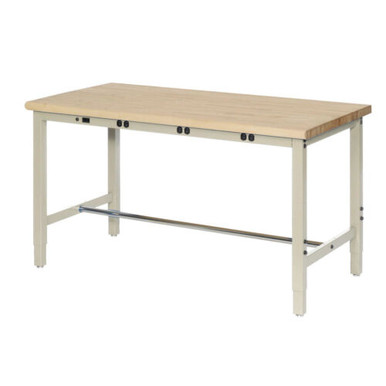 Shop 48"W X 36"D Adjustable Height Workbench Power Apron 1-1/4" Thick ...