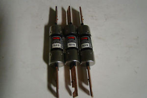 Fusetron FRS-R-100 600v 100 amp Pack of 3 Used Fuses - SPW Industrial