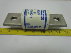 A70QS800-4 Semiconductor Fuse 800A 700VAC/DC 200kA AC 100kA DC 2-1/2D ...