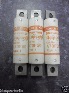 Shawmut A70P50-4 Fuses 50 Amp 700V Semiconductor Bussmann FWP-50A - SPW ...