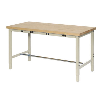 Shop 96"W X 36"D Adjustable Height Workbench Power Apron 1-1/4" Thick ...