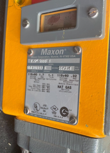 Shop Maxon 5000 2.5" Natural Gas Shut Off Valve 16210G backed by a 1 ...