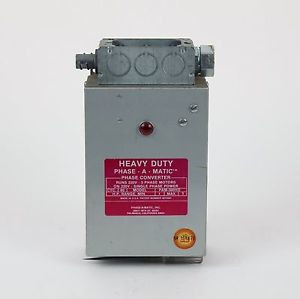 Phase-A-Matic Pam -300-Hd Heavy Duty Static Phase Converter Horsepower ...