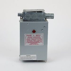 Phase-A-Matic Pam 300-Hd Heavy Duty Static Phase Converter Horsepower 3 ...