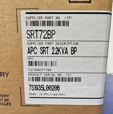 Srt72Bp Apc Smart-Ups Srt 72V 2.2Kva Battery Pack - Batteries Not Included