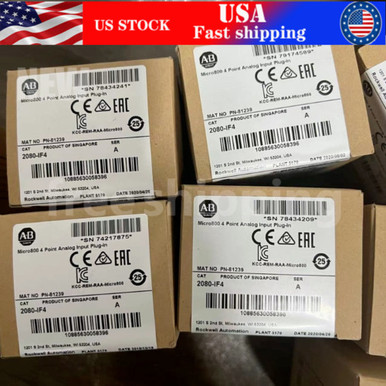New Factory Sealed Ab 2080-If4 / A Micro800 4 Point Analog Input Plug ...