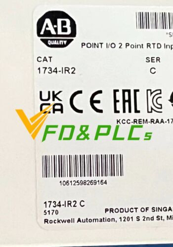 New Allen-Bradley 1734-Ir2 Ser C Point I/O 2 Point Rtd Input Module ...