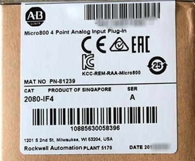2023 New Allen-Bradley 2080-If4 Micro800 4 Point Analog Input Plug-In ...