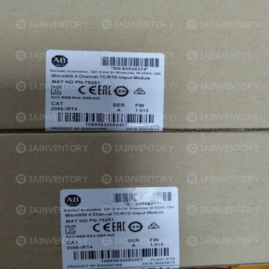 New Allen Bradley 2085-Irt4 Input Module Analog Thermocouple - SPW ...