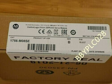 New Factory Sealed Ab 1756-M08Se / B Controllogix 8-Axis Sercos ...