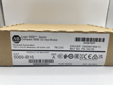 2023 New Sealed Allen Bradley 5069-Ib16 /A Compact Logix 5000 Dc Input ...