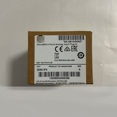 Allen-Bradley 2080-If4 Micro800 4 Point Analog Input Plug-In Ab 2080If4 ...