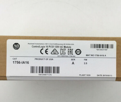 New Ab 1756-Ia16 Controllogix 16 Pt D/I 120V Ac Module Series A - SPW ...