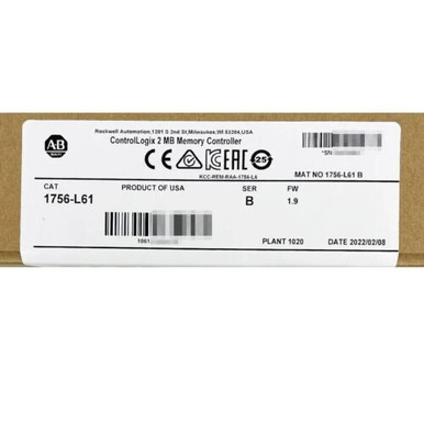 New Factory Sealed Allen Bradley 1756-L61 /B Controllogix 2Mb Memory ...