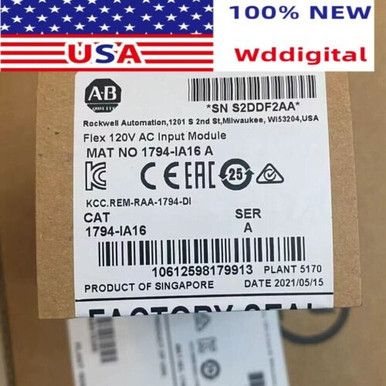 New Sealed Allen-Bradley 1794-Ia16 Flex I/O 120Vac Input Module Ab ...