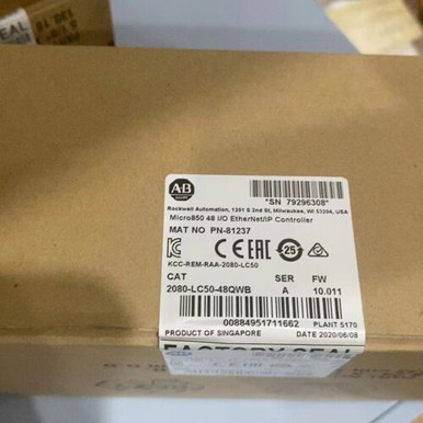 Allen Bradley 2080-Lc50-48Qwb Micro850 48 I/O Ethernet/Ip Controller ...