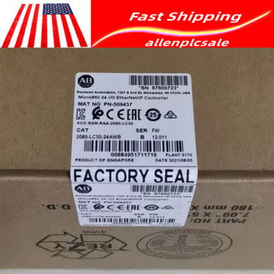 Newest Sealed Ab 2080-Lc50-24Awb Micro850 24 I/O Ethernet/Ip Controller ...