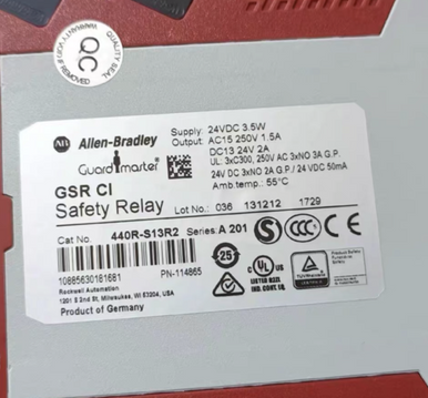 New Allen Bradley 440R-S13R2 Guardmaster Single Input Safety Relay ...
