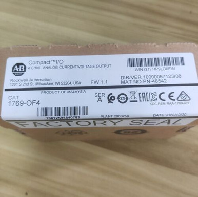 Allen-Bradley 1769-Of4 4Pt Compactlogix Analog Output Module New Sealed ...