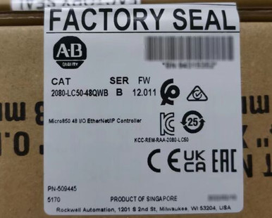New Ab 2080-Lc50-48Qwb Allen-Bradley Micro850 48I/O Enet/Ip Controller ...