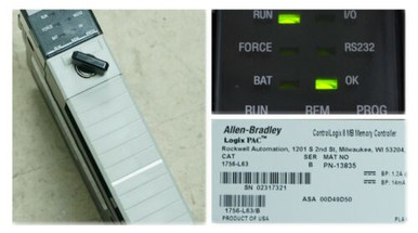 Allen Bradley 1756-L63/B Controllogix Logix5563 8Mb-Memry Tested Frn:20 ...