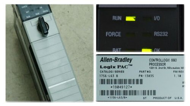 Allen Bradley 1756-L63/B Controllogix Logix5563 8Mb-Memry Tested Frn:20 ...