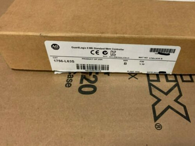 New Sealed Allen Bradley 1756-L63S Ser B Guardlogix 8 Mb Controller ...
